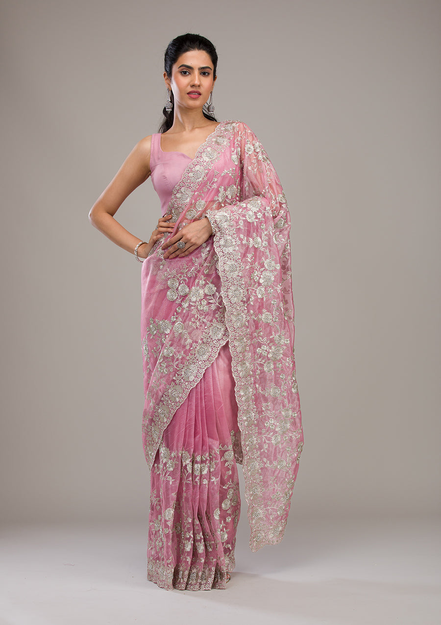 Pink Saree - Buy Pink Colour Sarees Online At Best Prices – Koskii