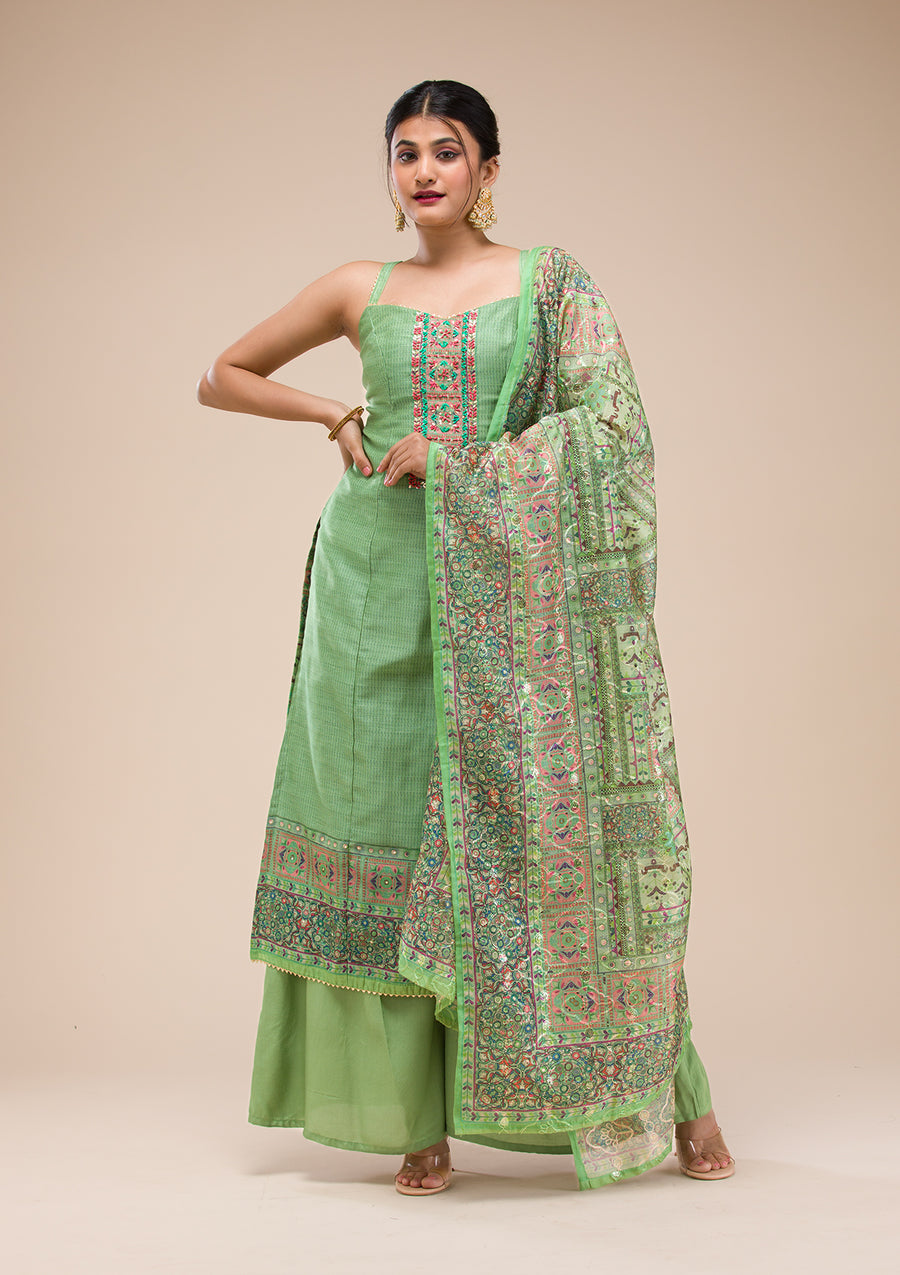 Chanderi Suit - Buy Elegant Chanderi Salwar Suits for Women Online – Koskii