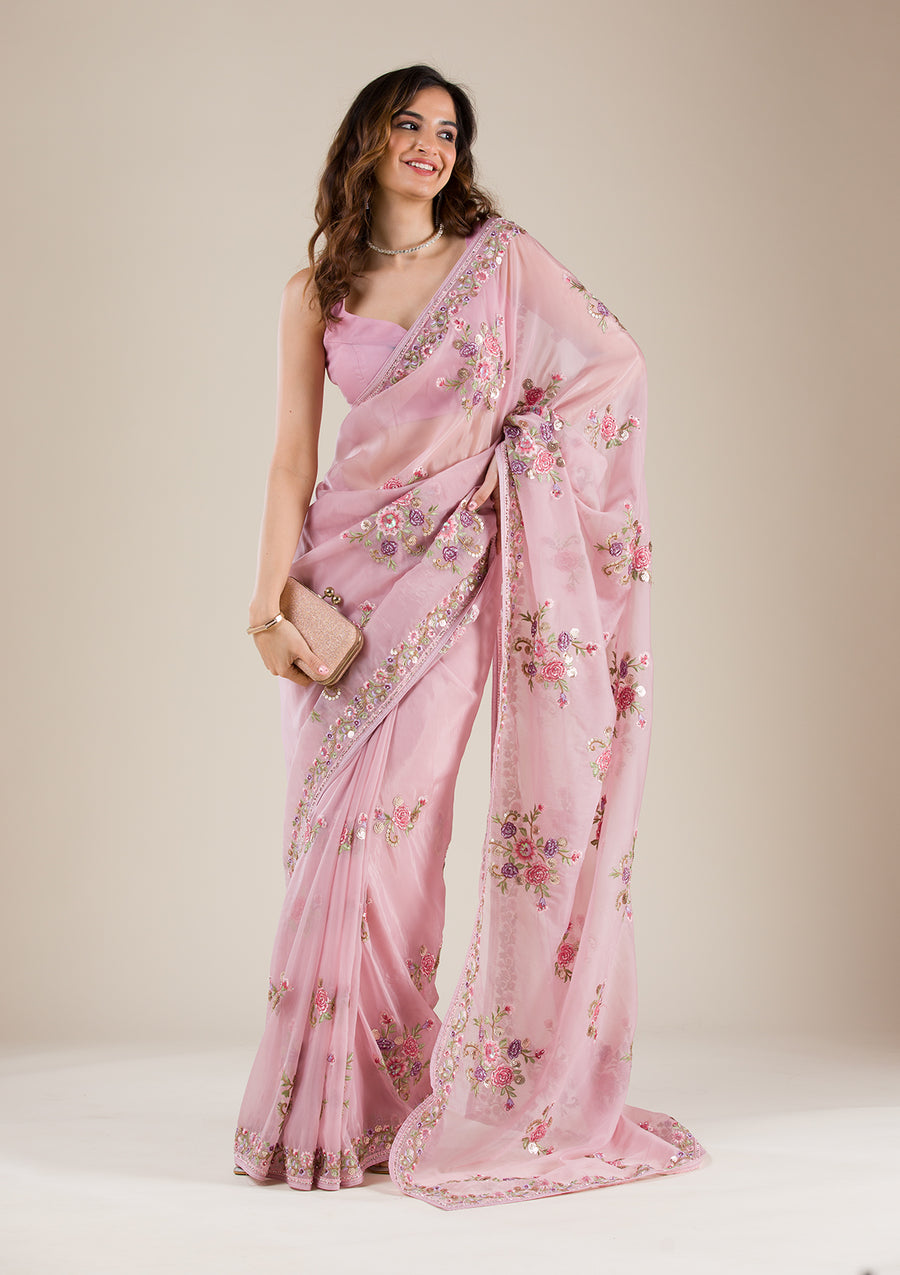 Pink Saree - Buy Pink Colour Sarees Online At Best Prices – Koskii