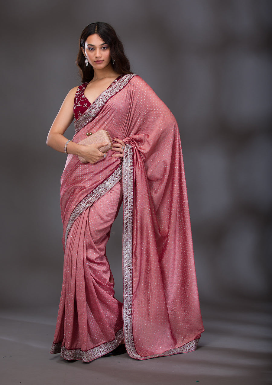 Pink Saree - Buy Pink Colour Sarees Online At Best Prices – Koskii