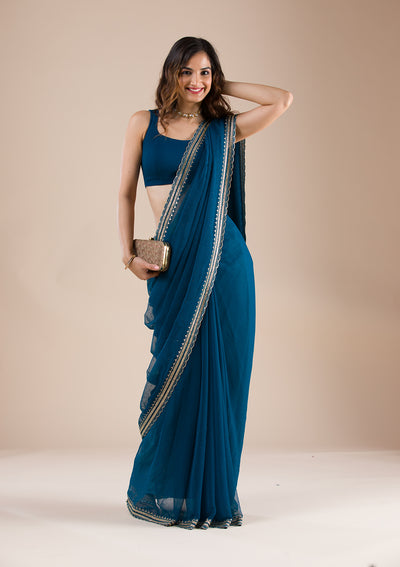 Blue Saree - Buy Trendy Blue Colour Sarees Online – Koskii