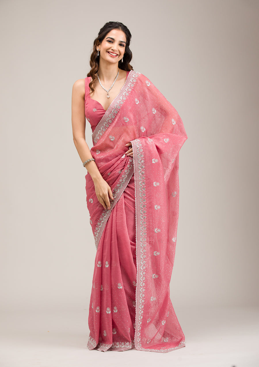 Pink Saree - Buy Pink Colour Sarees Online At Best Prices – Koskii