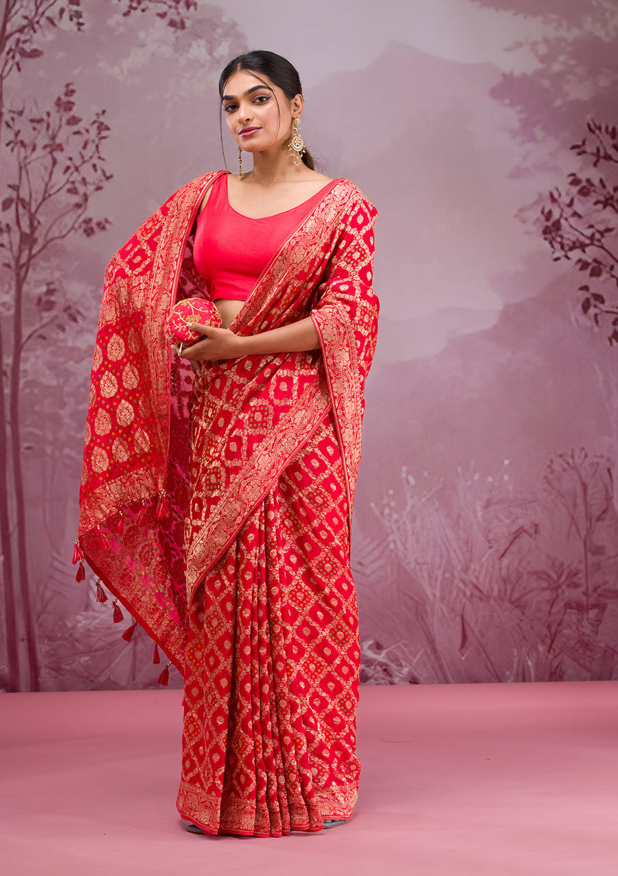 Red Saree - Buy Red Colour Saris Online At Best Prices – Koskii