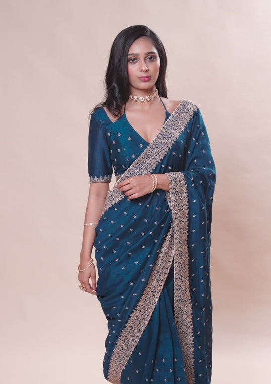 Blue Saree - Buy Trendy Blue Colour Sarees Online – Koskii